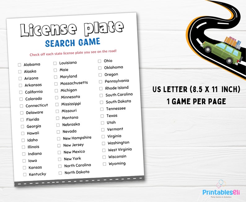 Road Trip Games Bundle, Printable Road Trip Activity Pack, Family Games ...