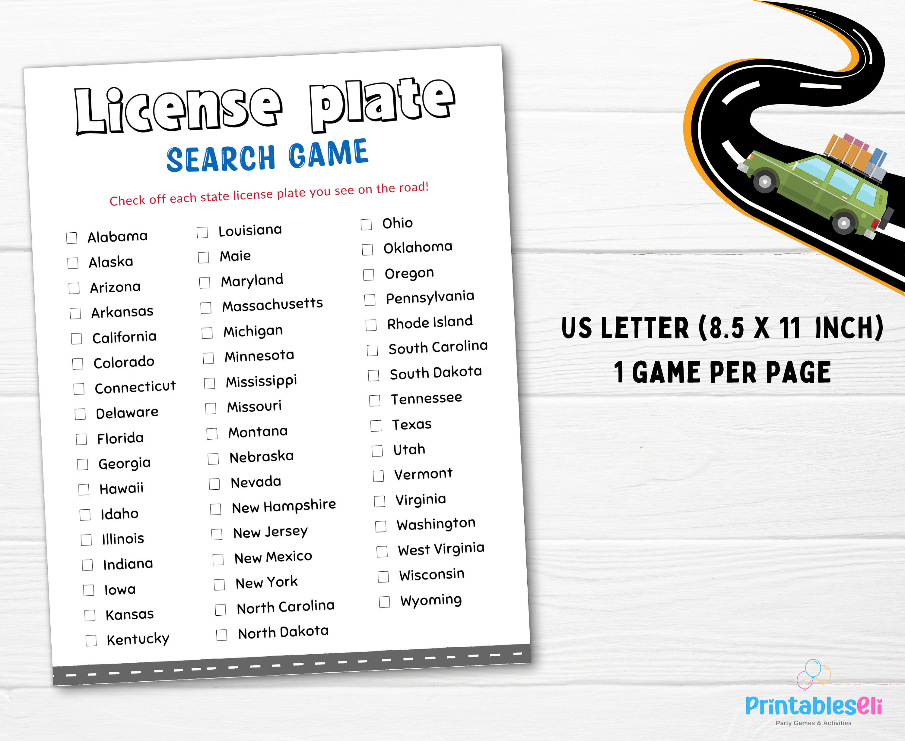 Road Trip Games Bundle, Printable Road Trip Activity Pack, Family Games ...