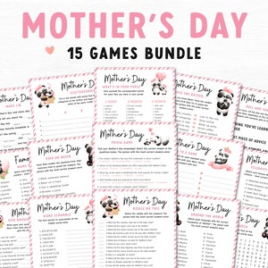 15 Mother's Day Games Bundle, Printable Games for Kids and Adults ...