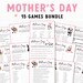 15 Mother's Day Games Bundle, Printable Games for Kids and Adults ...