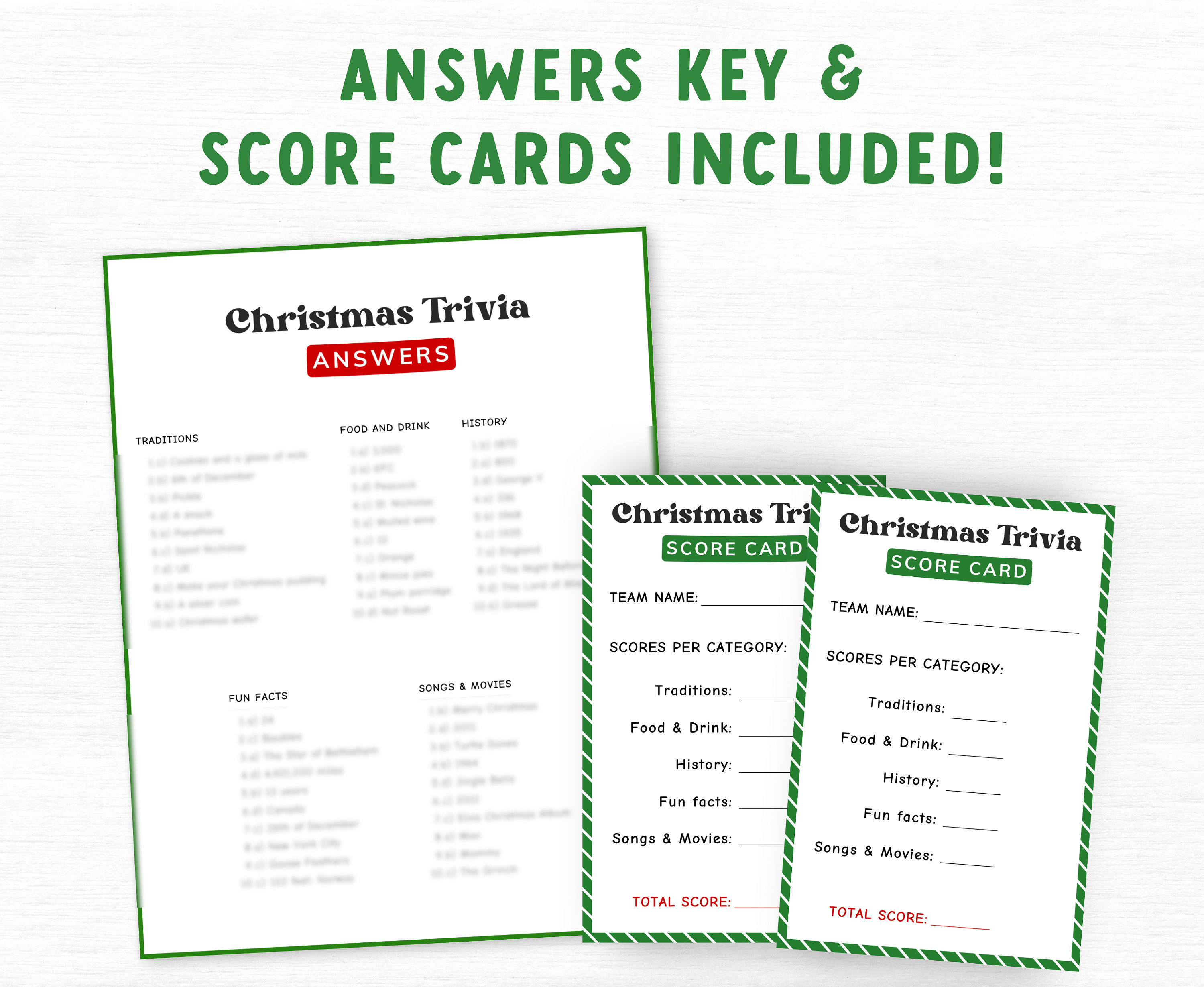 Christmas Trivia Game Printable, Printable Christmas Trivia Night ...