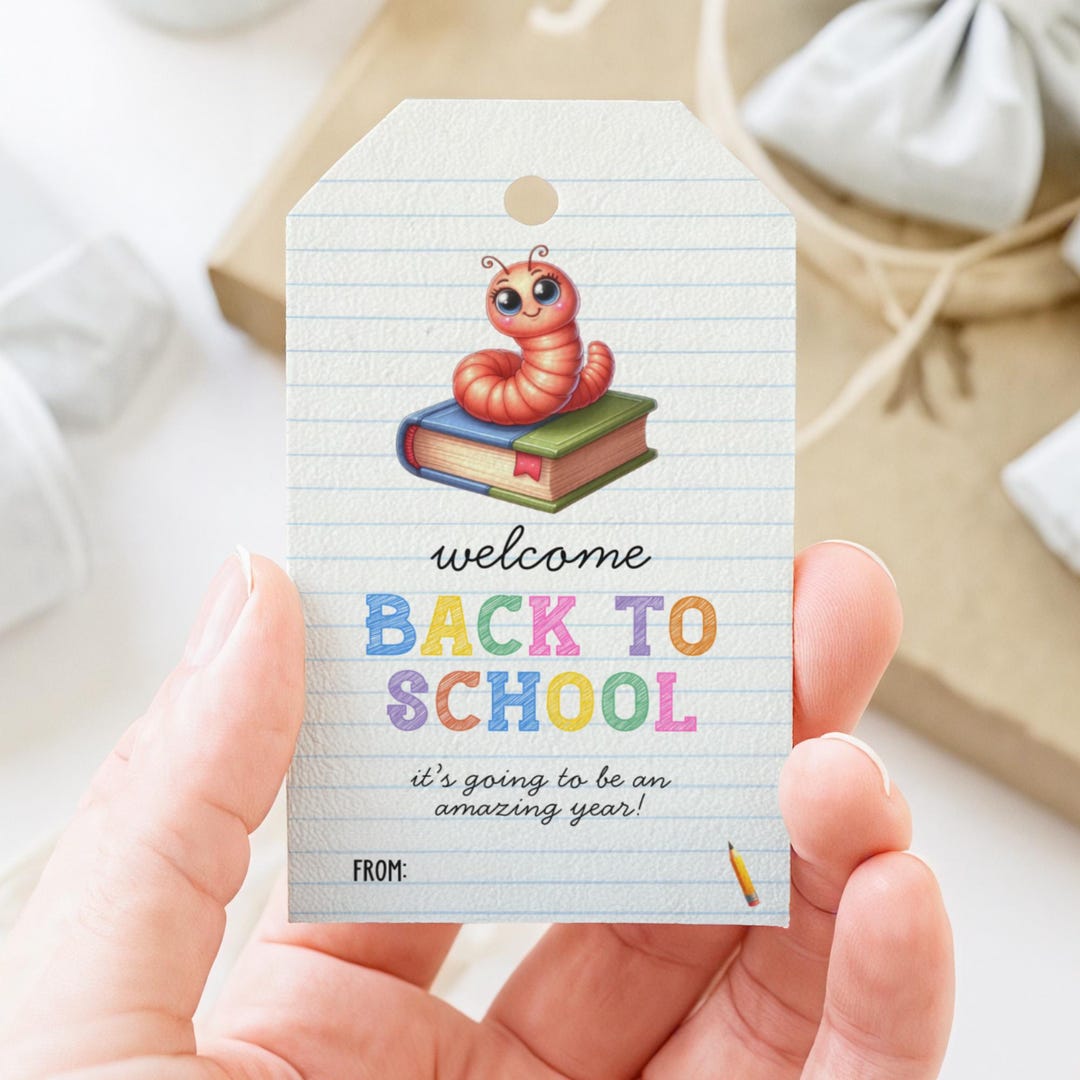 Welcome Back to School Gift Tag, Happy First Day of School Tags ...