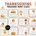 Editable Thanksgiving Treasure Hunt for Kids, Treasure Hunt Clues ...