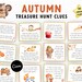 Editable Autumn Scavenger Hunt for Kids, Outdoor Treasure Hunt Clues ...
