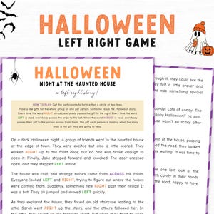 Halloween Left Right Game, Gift Exchange Game, Halloween Party Game ...
