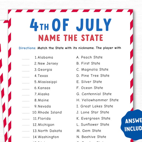 4th of July Games - Etsy