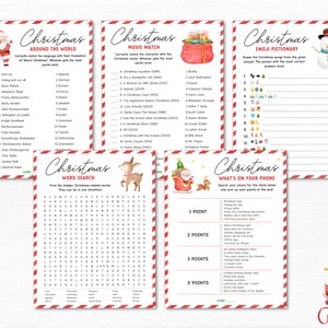 20 Christmas Games Bundle, Printable Christmas Party Games, Christmas ...