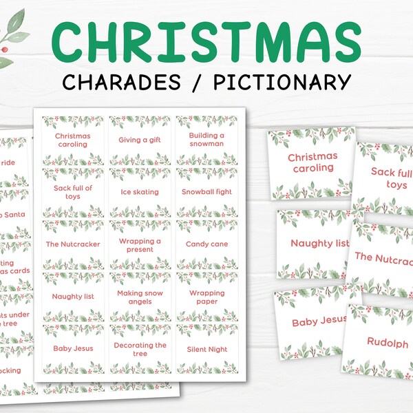 Christmas Pictionary - Etsy
