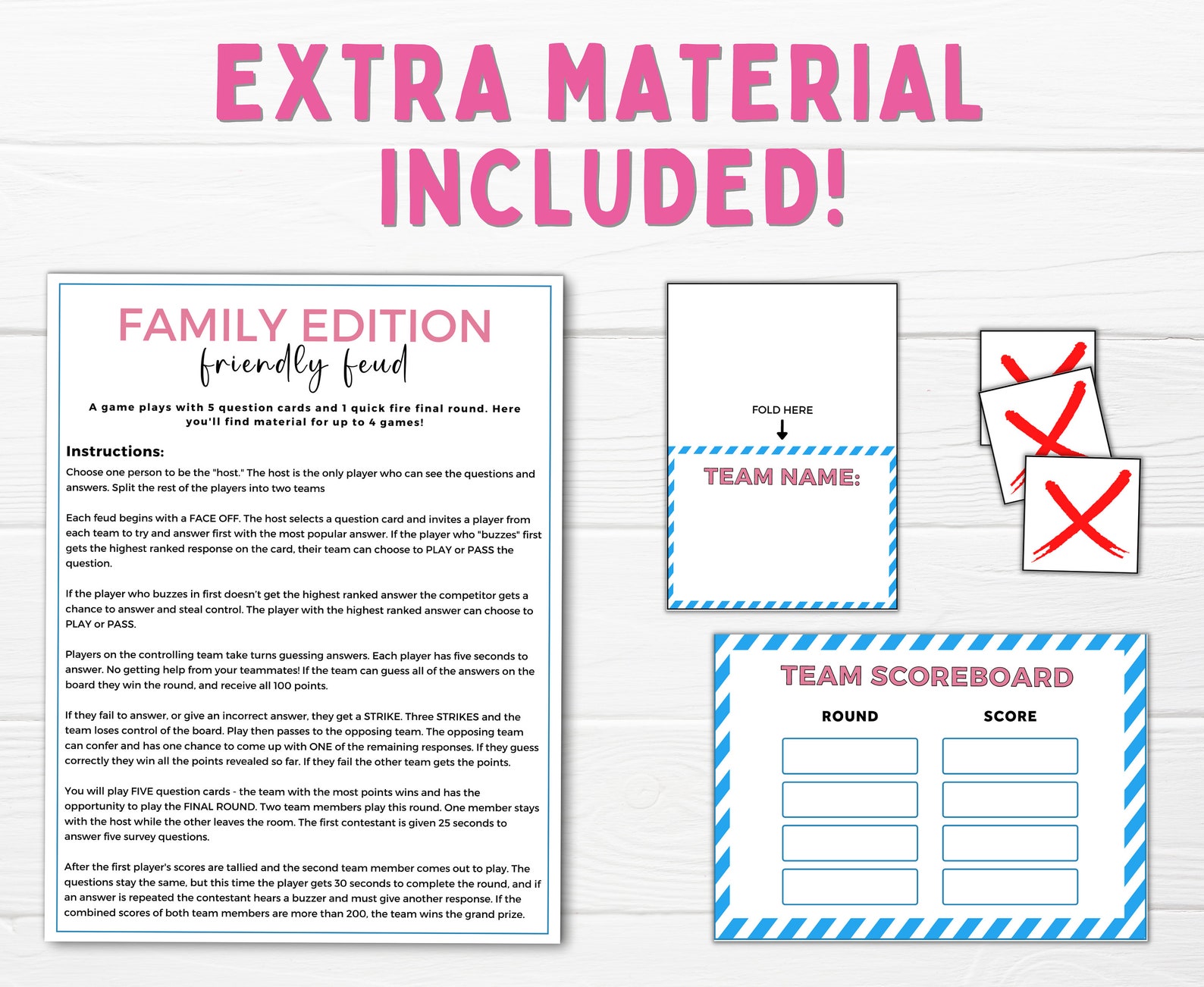 Family Feud Game Printable Family Game Night Family Quiz - Etsy