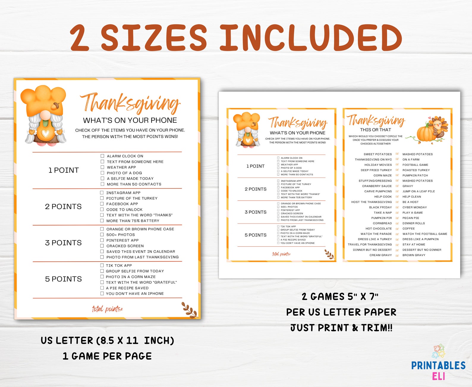 15 Thanksgiving Games Bundle Printable Thanksgiving Party - Etsy