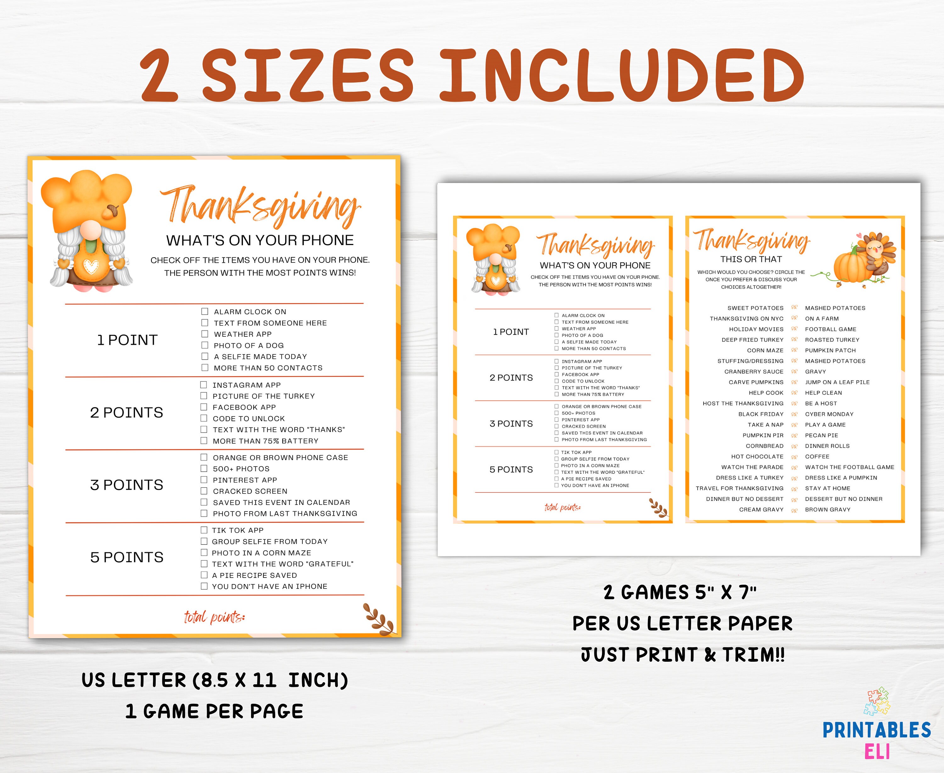 15 Thanksgiving Games Bundle Printable Thanksgiving Party - Etsy