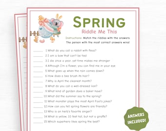 Spring Trivia Game Adults, Printable Spring Trivia, Spring Quiz for ...