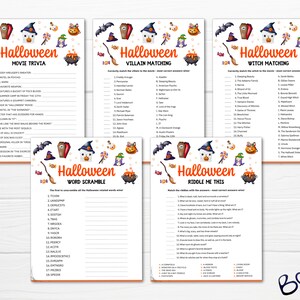 15 Halloween Games Bundle, Printable Halloween Party Games, Halloween ...