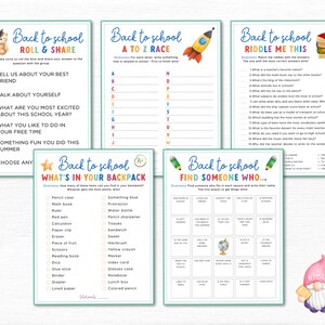 Back to School Games Bundle, Printable Back to School Games, First Day ...