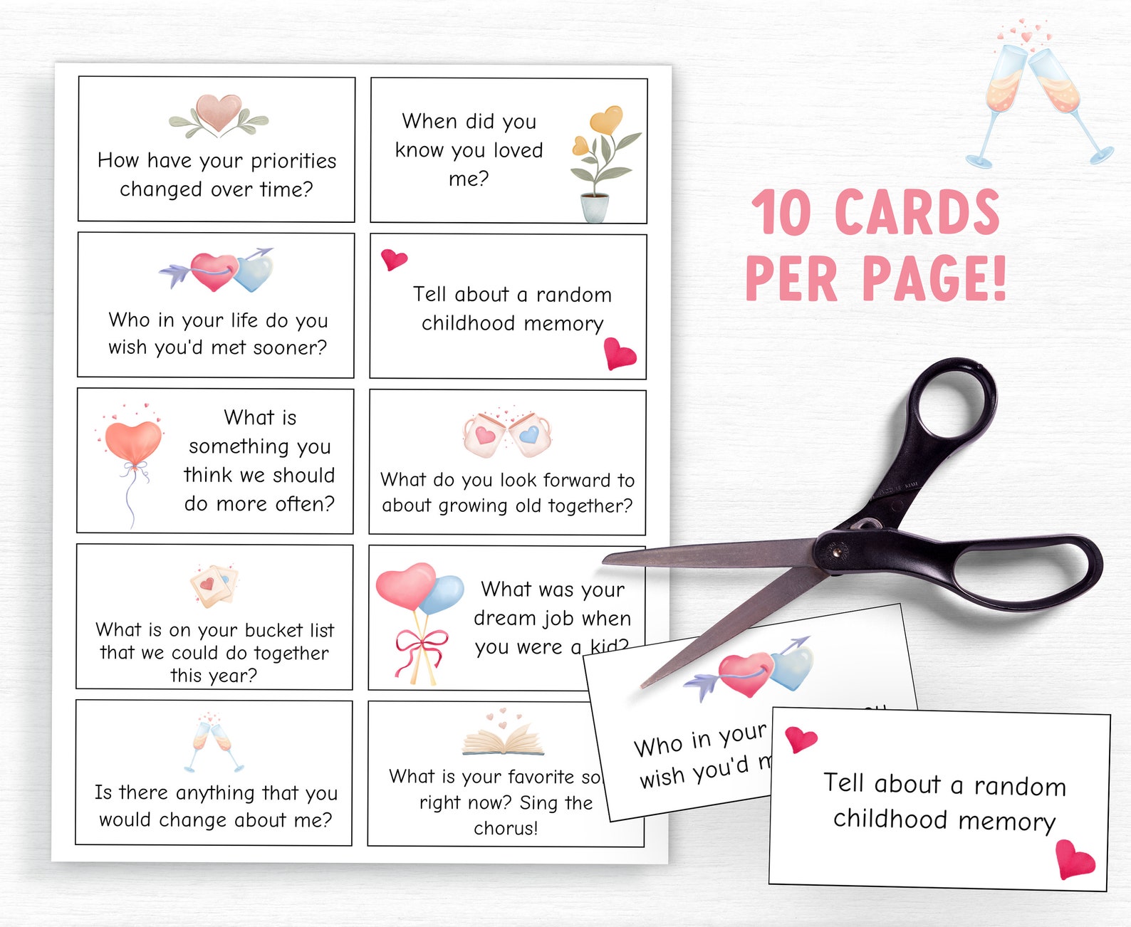 100 Conversation Starters Cards for Couples Couples Question - Etsy