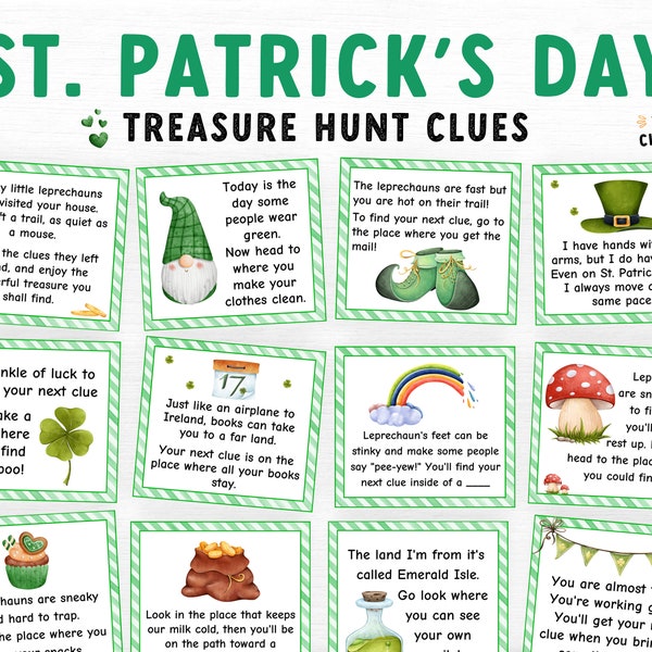 St Patricks Day Scavenger Hunt - Etsy