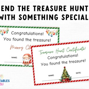 Christmas Treasure Hunt for Kids, Holiday Treasure Hunt Clues, Winter ...