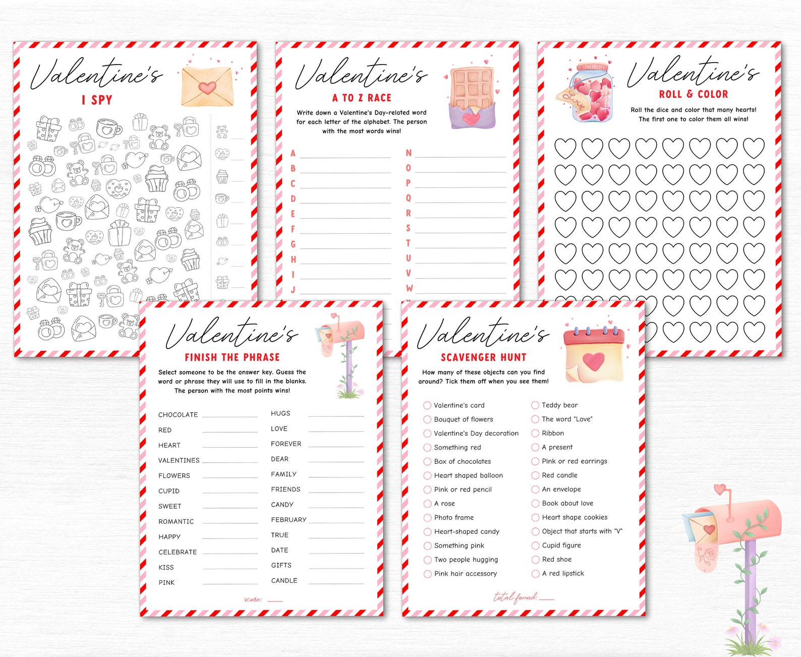 15 Valentines Day Games Printable Bundle, Valentines Party Game ...