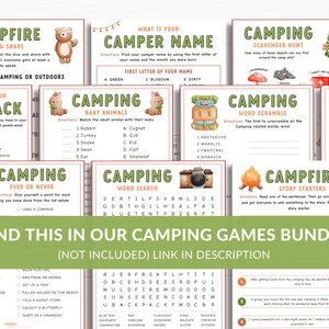 Camping Riddle Me This Printable Game, Family Camping Game Printable ...