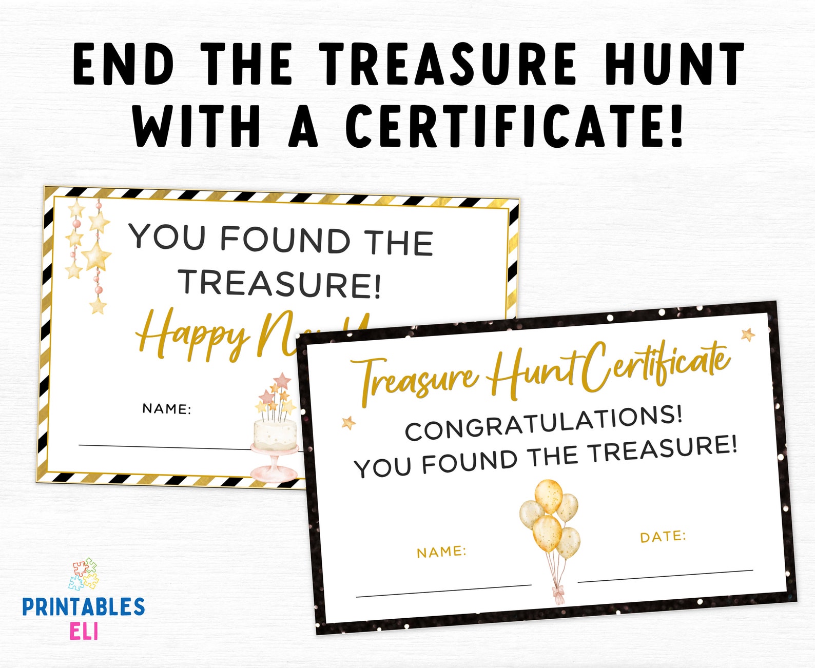 New Years Eve Treasure Hunt Clues for Kids, Holiday Treasure Hunt, Game ...