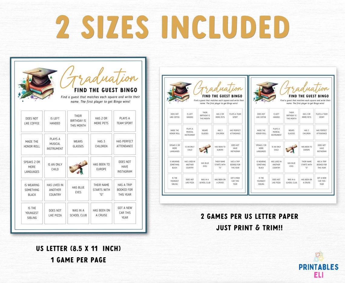15 Graduation Day Games Printable Bundle, Wishes for the Graduate ...