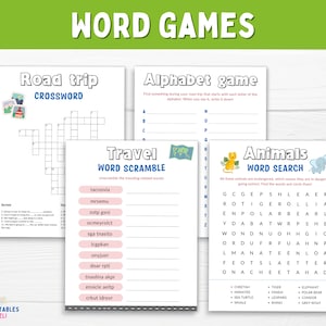 Road Trip Games Bundle, Printable Road Trip Activity Pack, Family Games ...