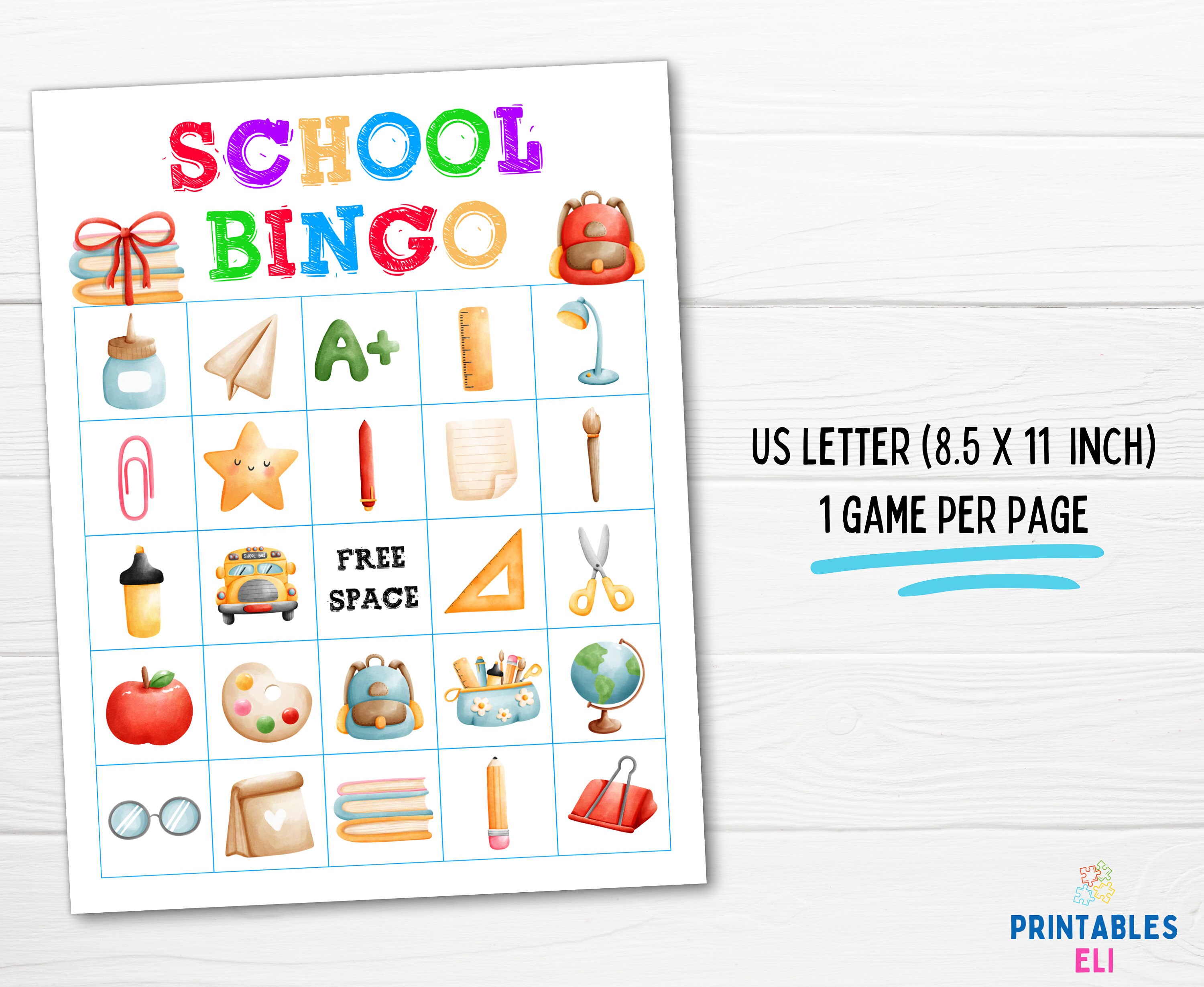 Back to School Bingo Cards Printable, School Bingo, Printable Classroom ...