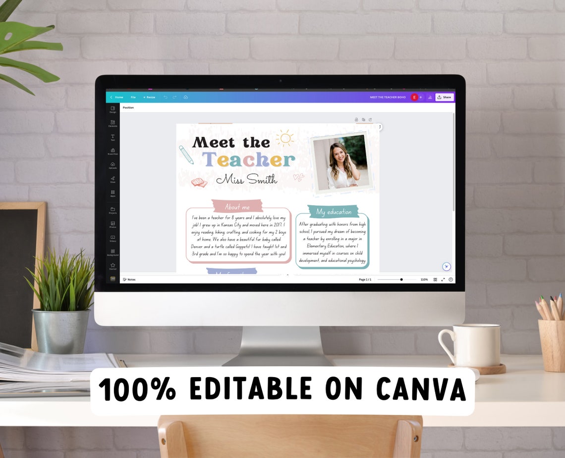 Meet the Teacher Editable Template, Classroom Printable Teacher ...