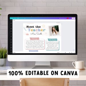 Meet the Teacher Editable Template, Classroom Printable Teacher ...