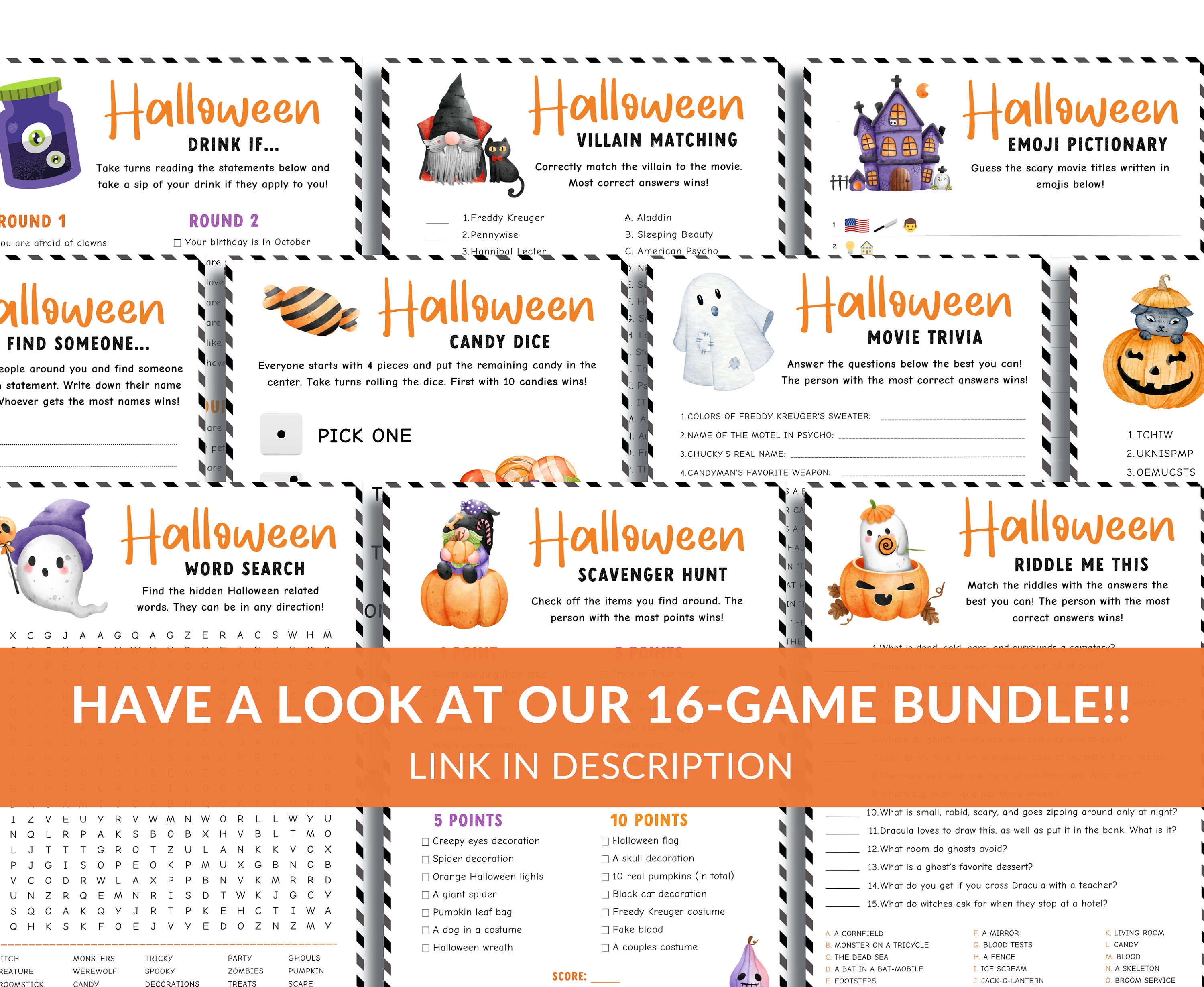 Halloween Candy Dice Game Printable, Printable Games for Kids ...