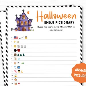 Halloween Horror Movie Emoji Quiz, Halloween Activity, Printables Emoji ...