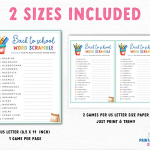 Back to School Games Bundle, Printable Back to School Games, First Day ...