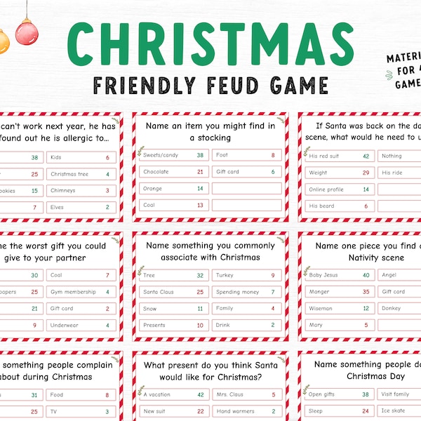 Christmas Family Feud - Etsy
