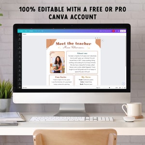 Meet the Teacher Template Boho, Classroom Printable Teacher ...