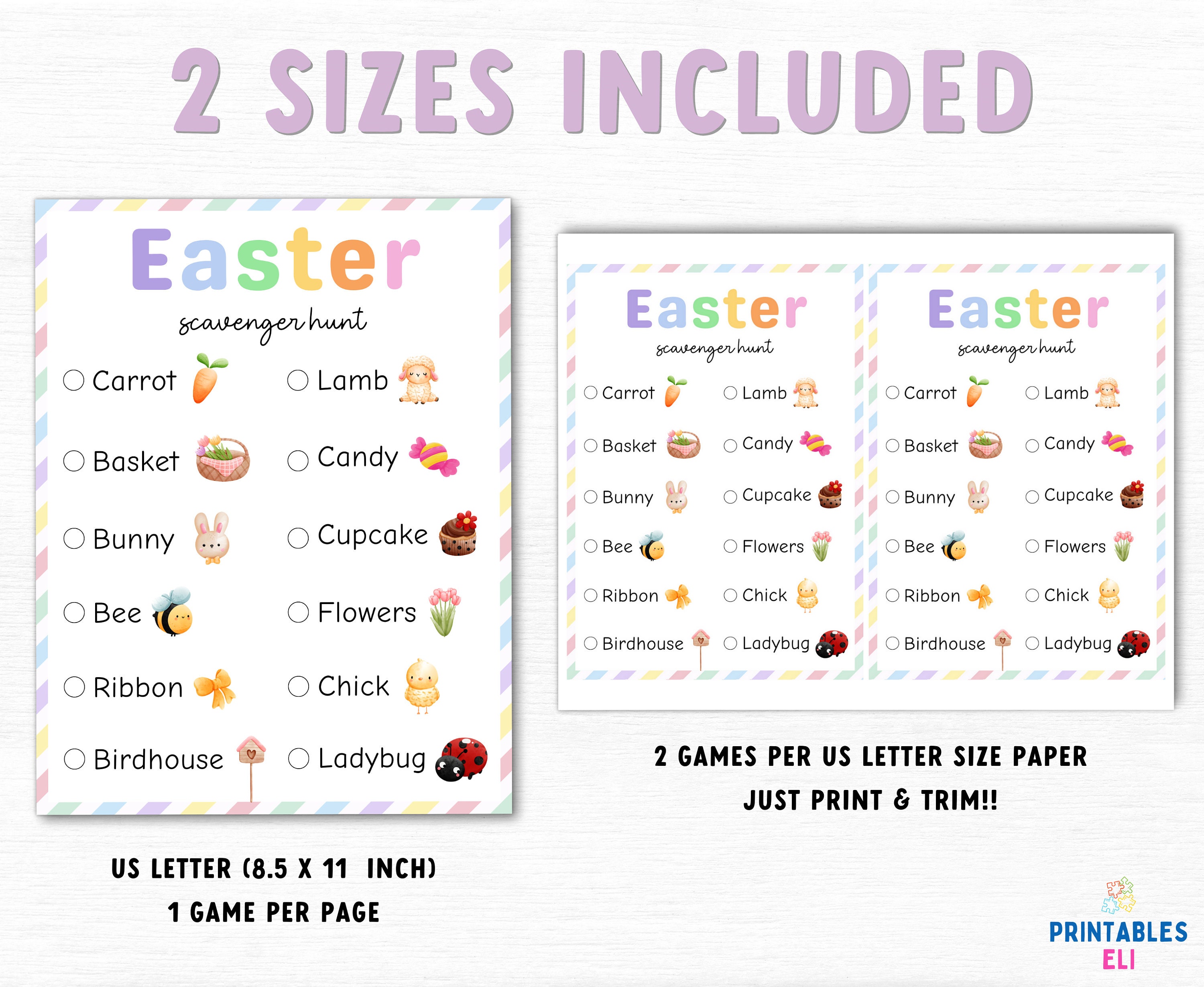 Easter Scavenger Hunt for Kids, Printable Easter Treasure Hunt ...