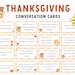90 Thanksgiving Conversation Cards, Family Friendly Conversation ...