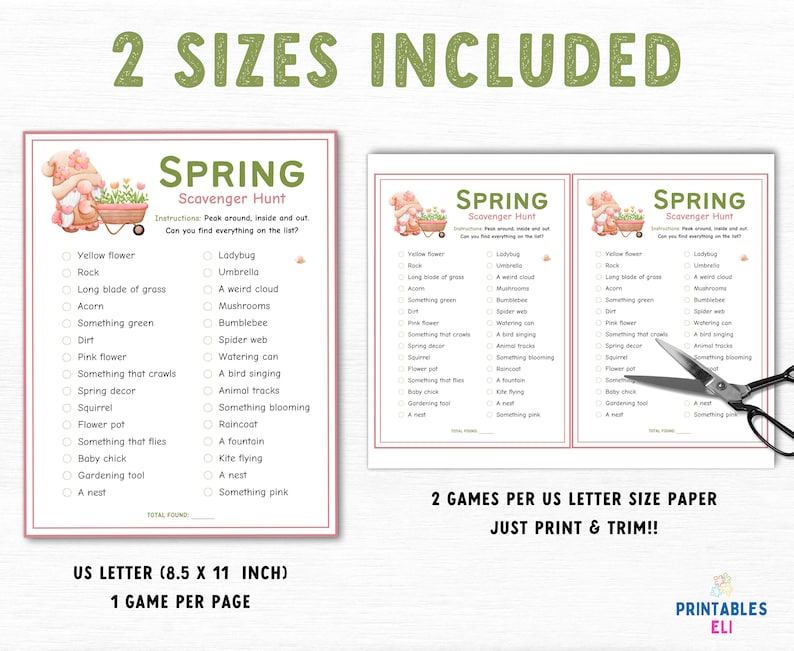 Spring Games Bundle, Printable Spring Game for Kids and Adults, Spring ...