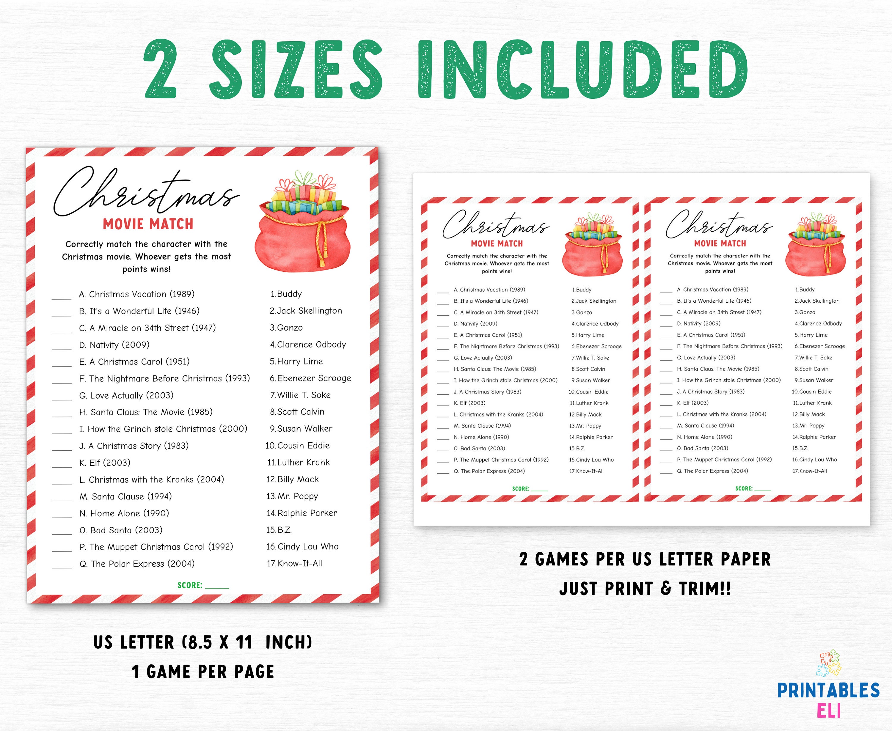 20 Christmas Games Bundle, Printable Christmas Party Games, Christmas ...