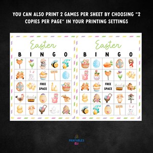 Easter Bingo Cards Printable, Spring Bingo, Easter Activity for Kids ...