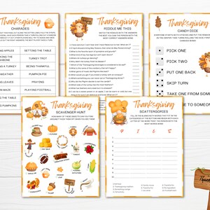 15 Thanksgiving Games Bundle Printable Thanksgiving Party - Etsy