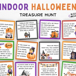 Indoor Halloween Treasure Hunt, Halloween Scavenger Hunt for Kids ...