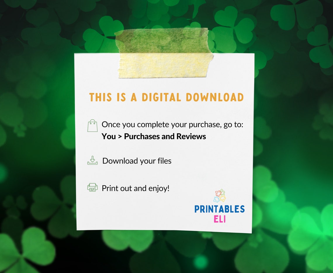 St. Patricks Day 5 Second Game Printable, Party Game, Printable St ...
