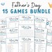 15 Printable Fathers Day Game Bundle, Fathers Day Games for Kids and ...