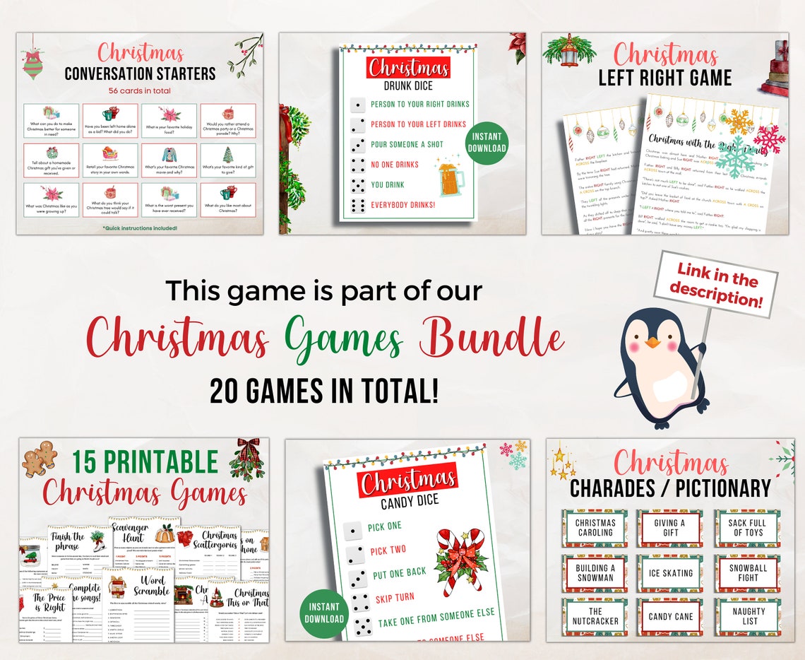 Christmas Conversation Starters Christmas Party Game - Etsy