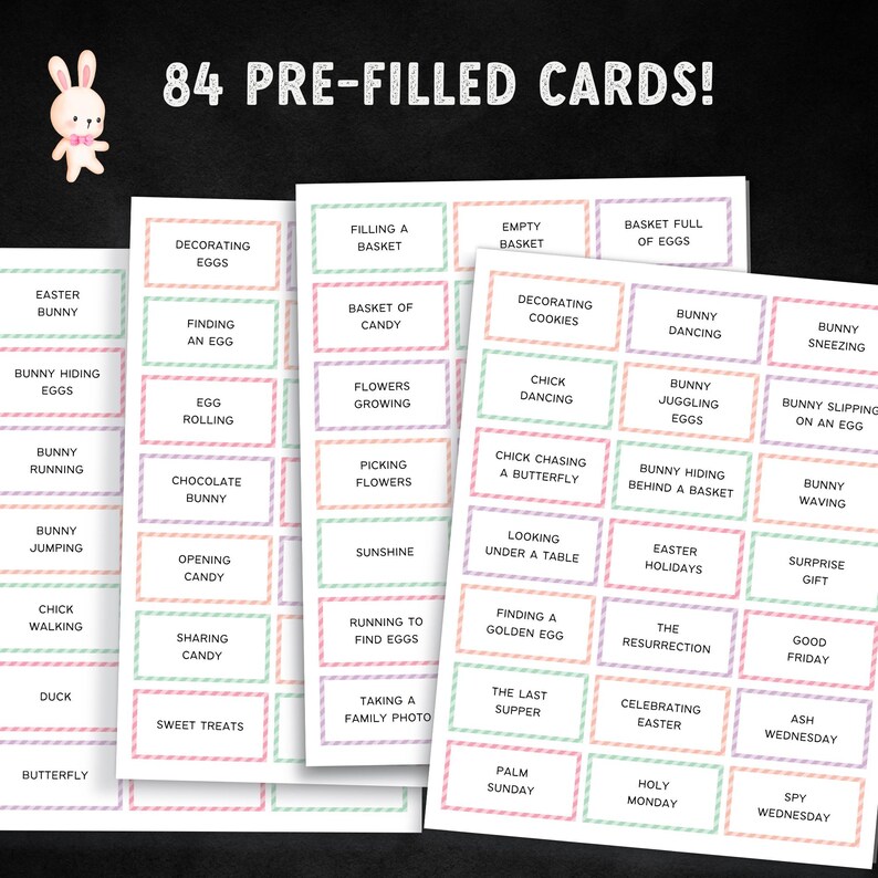 Easter Charades Printable Game, Charades Cards, Easter Pictionary ...