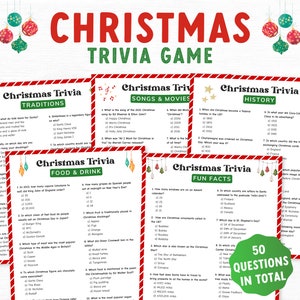 Christmas Trivia Game Printable, Printable Christmas Trivia Night ...