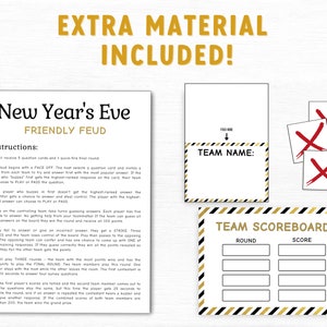 New Years Eve Friendly Feud Game, New Years Party Game Printable ...
