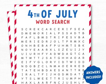 4th of July Riddles Printable Game, 4th of July Game, Printable Family ...