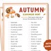 Autumn Scavenger Hunt Game, Printable Fall Party Game, Autumn Activity ...