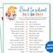 Back to School This or That Printable Game Printable Back to - Etsy